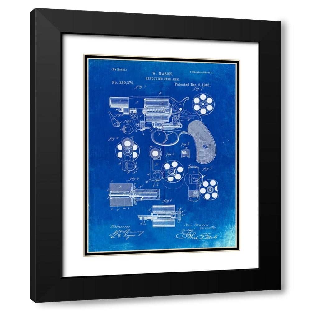 PP5-Faded Blueprint Colt M1889 Revolver Poster by Borders, Cole ...