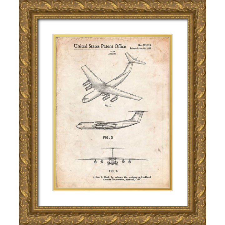 PP944-Vintage Parchment Lockheed C-130 Hercules Airplane Patent Poster ...