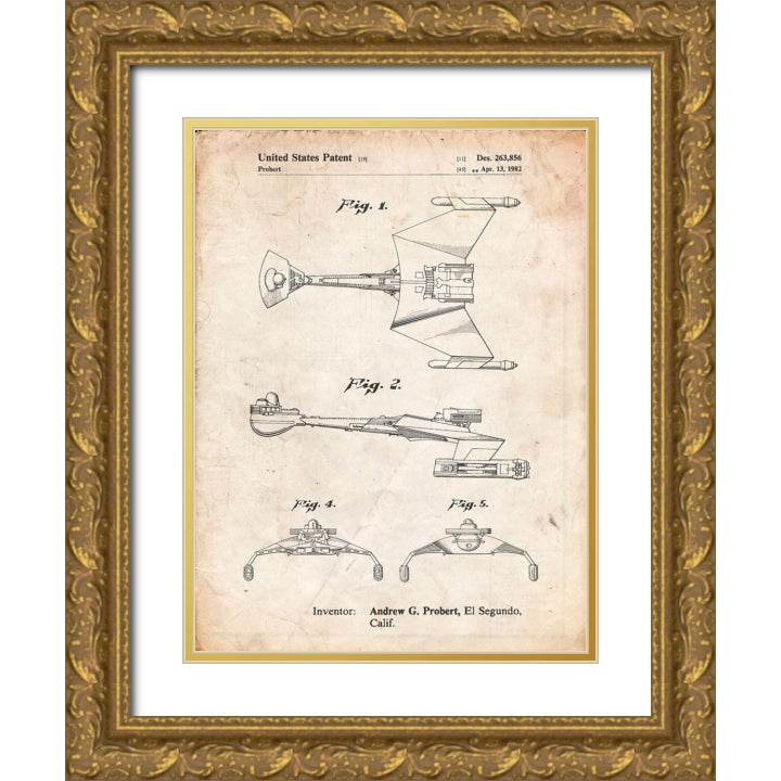 PP1053-Vintage Parchment Star Trek Klingon Empire Starship Poster by ...