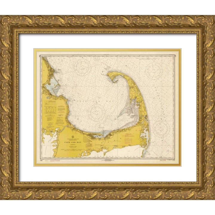 Nautical Chart - Cape Cod Bay ca. 1970 - Sepia Tinted by NOAA ...