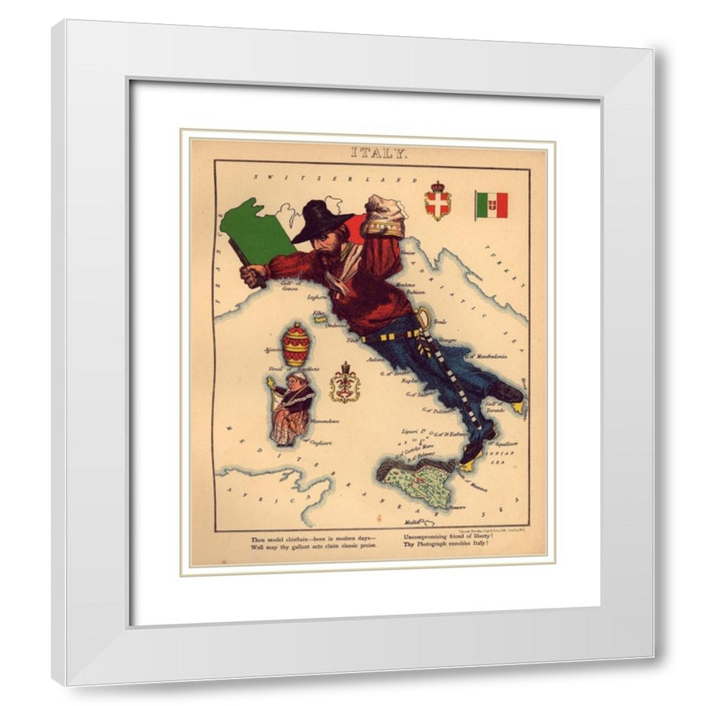 Anthropomorphic Map of Italy by Vintage Maps – frametowall