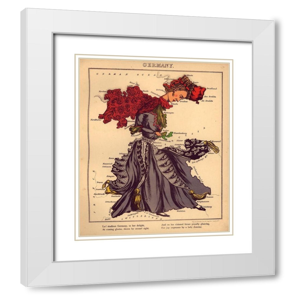 Anthropomorphic Map of Germany by Vintage Maps – frametowall