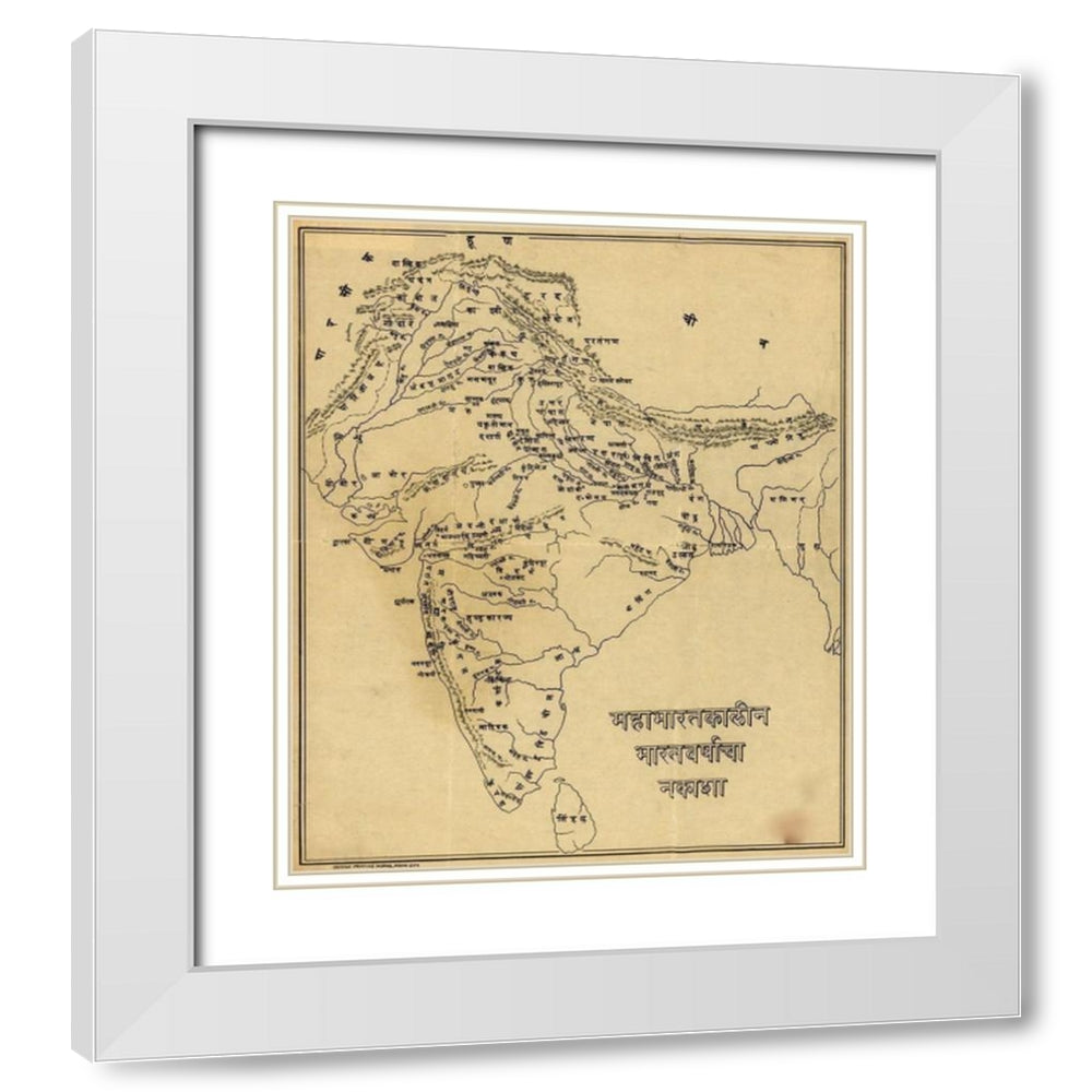 Map of India Hinduism by Vintage Maps – frametowall