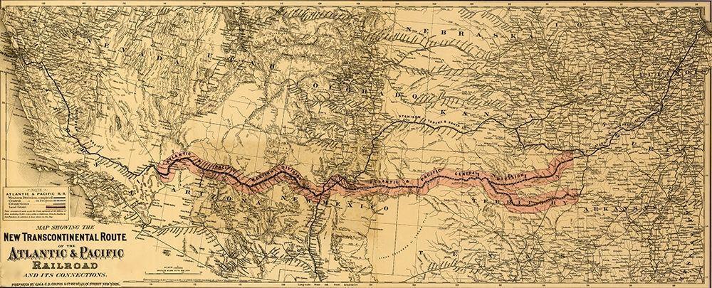 transcontinental route of the Atlantic and Pacific Railroad and its ...