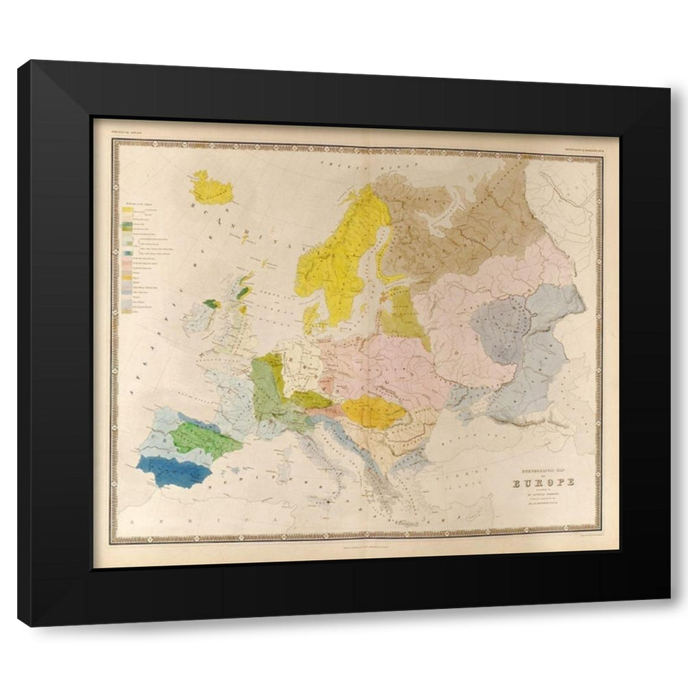 Ethnographic Map of Europe by Vintage Maps – frametowall
