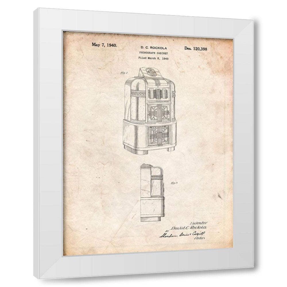 PP347-Vintage Parchment Jukebox Patent Poster by Borders, Cole ...