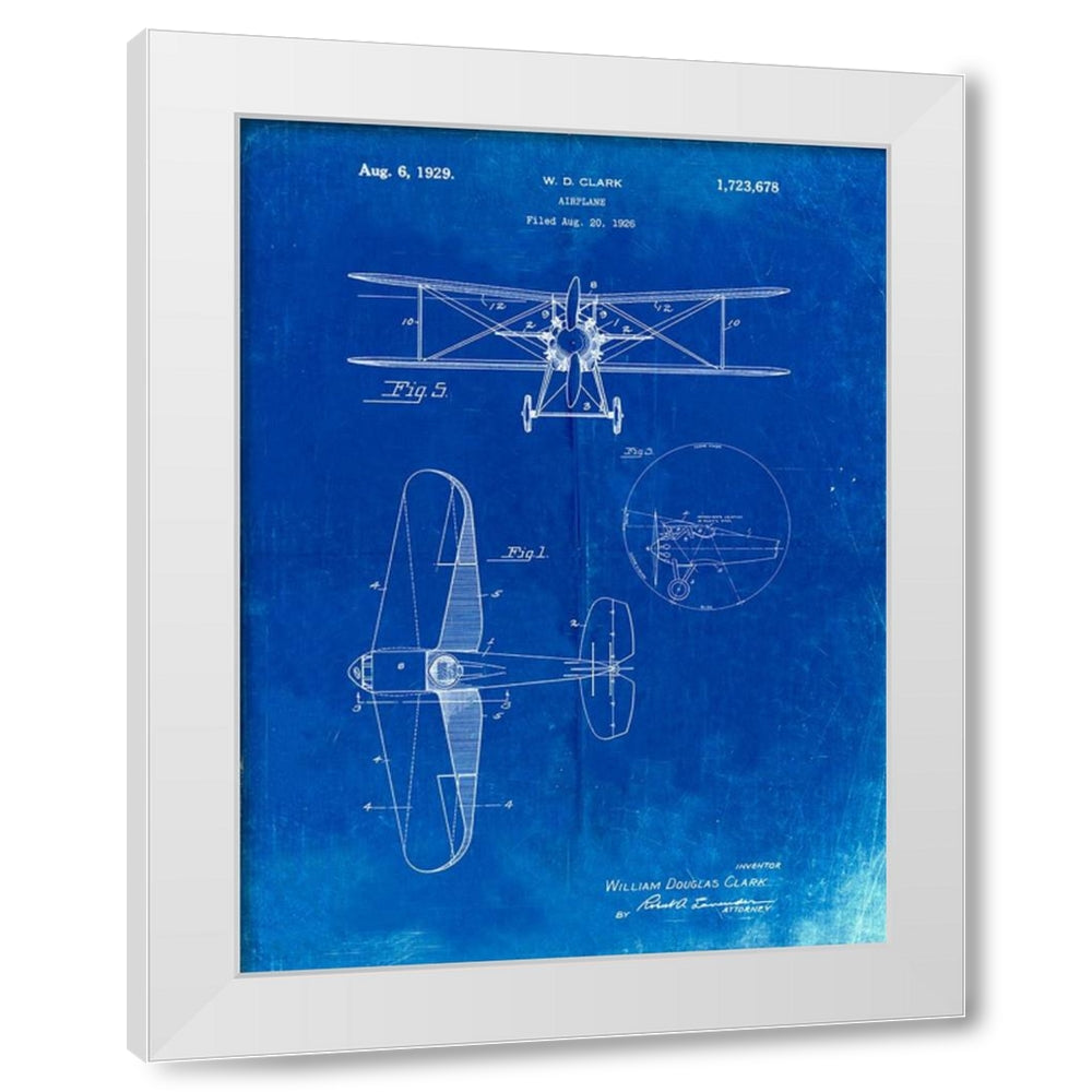 PP68-Faded Blueprint Staggered Biplane Aircraft Patent Poster by ...
