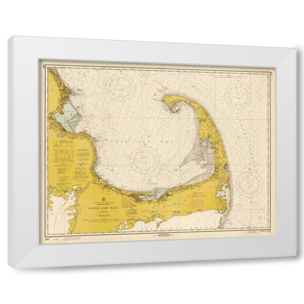 Nautical Chart - Cape Cod Bay ca. 1970 - Sepia Tinted by NOAA ...