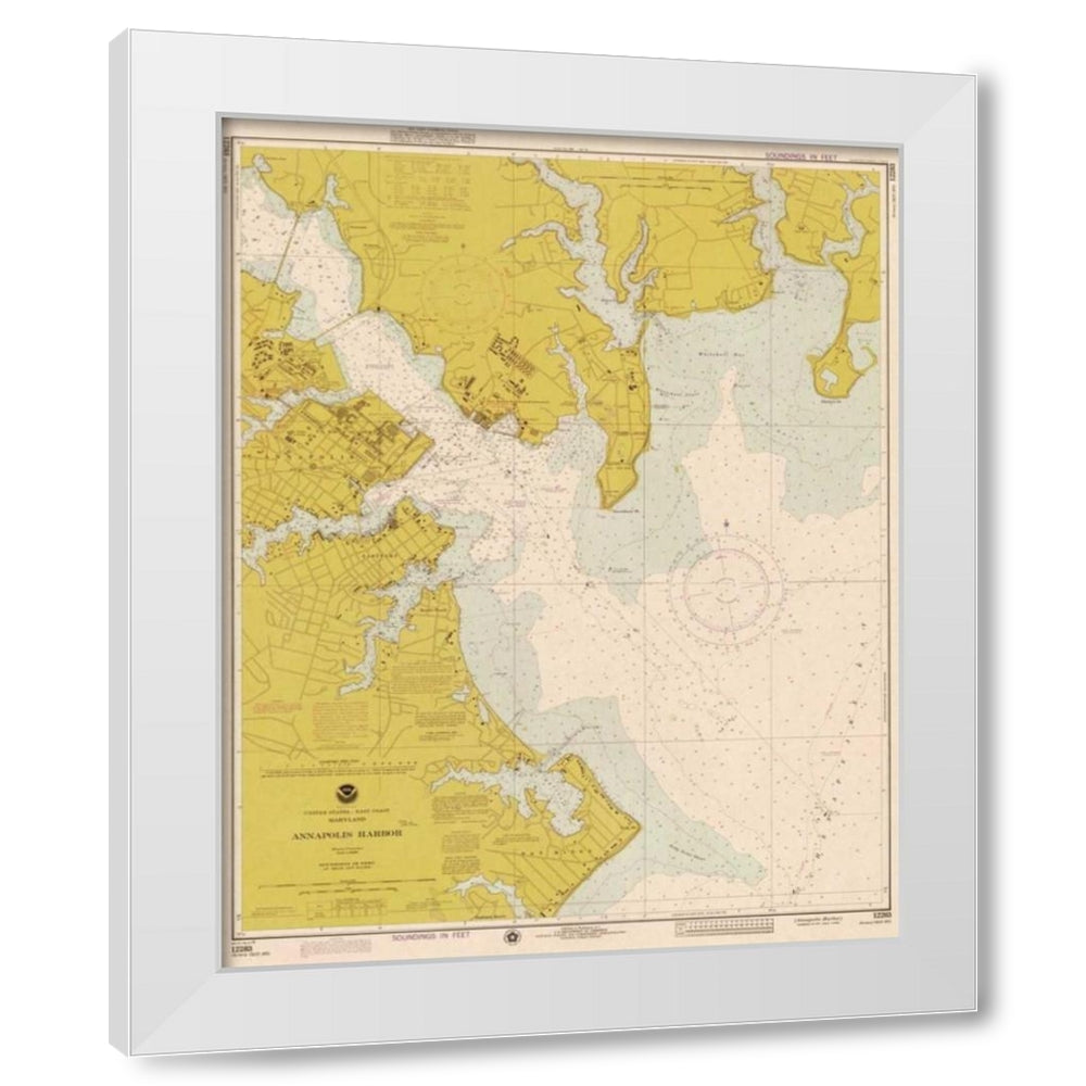 Nautical Chart - Annapolis Harbor ca. 1975 - Sepia Tinted by NOAA ...