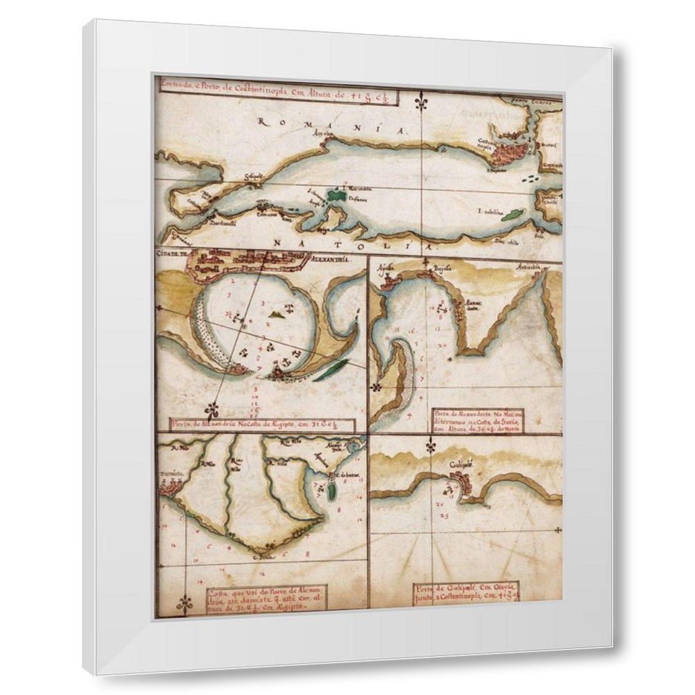 Portuguese maps of Turkey and the Port of Alexandria 1630 by Vintage ...