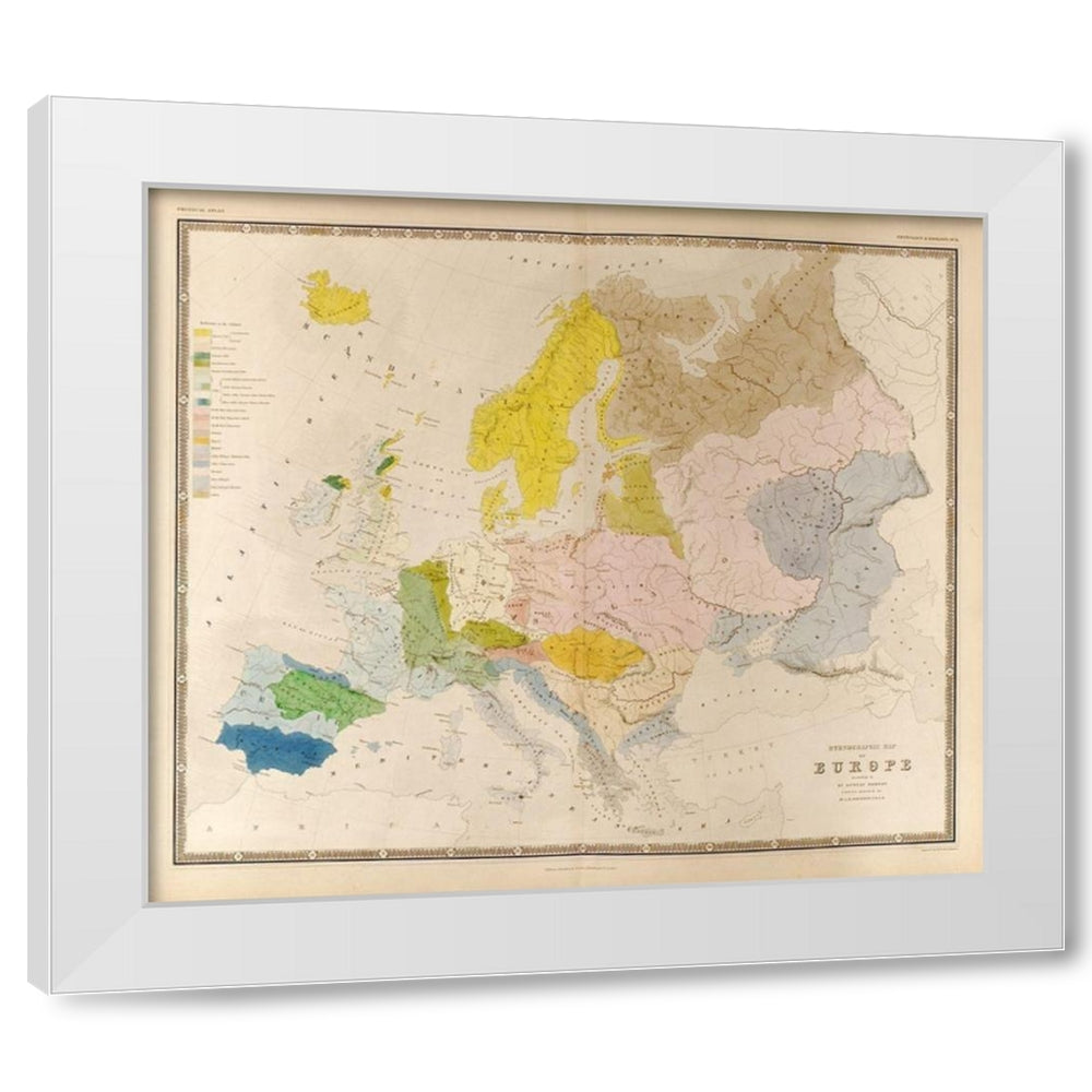 Ethnographic Map of Europe by Vintage Maps – frametowall